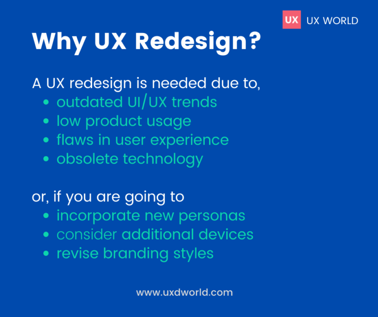 Why UX Redesign is Important? | How to Conduct UX Redesign? - UX Design ...