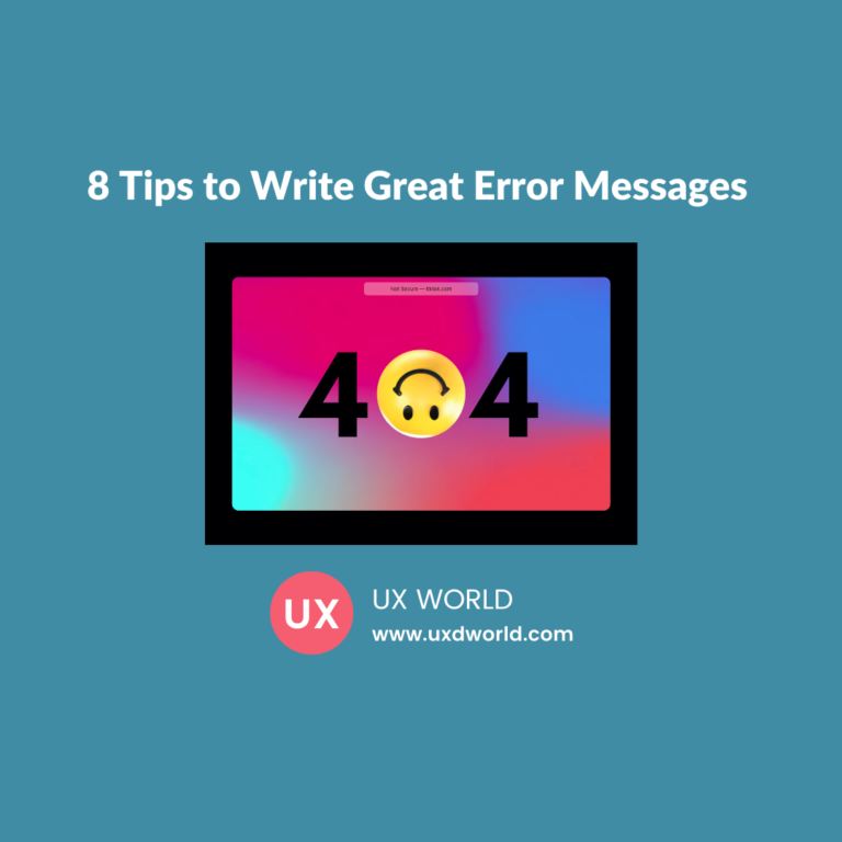 6 Best Practices for Writing Great Error Messages - UX Design World
